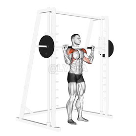 Smith Standing Military Press - Video Guide | Lyfta