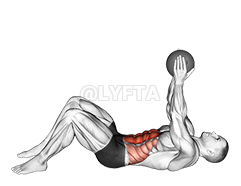 Crunch con la palla medica - Treoir Físe | Lyfta