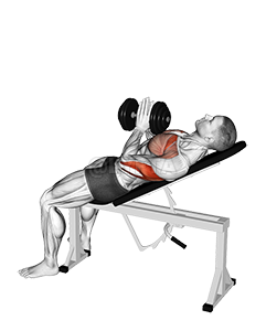 Variación del press inclinado con agarre cerrado con mancuernas - Guía ...