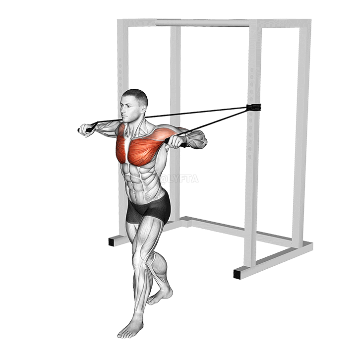 Band Standing Alternate Chest Press - Video Guide | Lyfta
